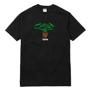 Supreme Fw17 Plant Tee Pale Bonsai Printing Short Sleeve - Black