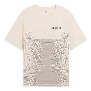 LI-NING Mountain Graphic T-shirt 'beige - Beige/black