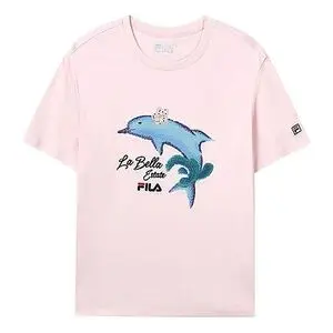 FILA Dolphin Print T-shirt - Pink