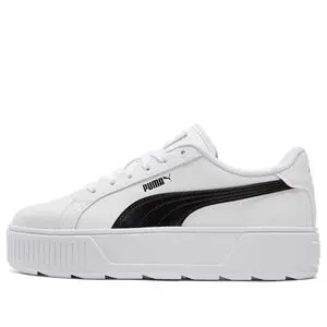 PUMA Karmen Leather Platform Sneakers - White/black