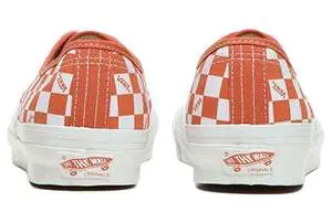 VANS Og Authentic Lx Checkerboard Low Top Sneakers - Orange/white