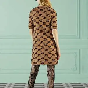 Gucci Gg Wool Bouclé Jacquard Dress