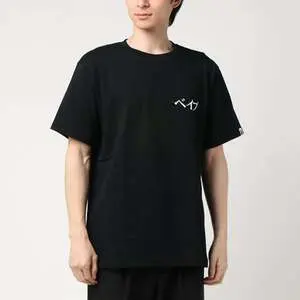 A BATHING APE Embroidered Japan Culture Ape Head T-shirt - Black