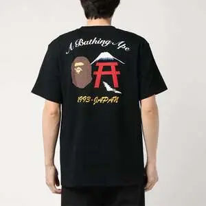 A BATHING APE Embroidered Japan Culture Ape Head T-shirt