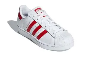 Adidas Superstar Sneakers - White/red