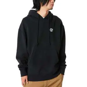 VANS Hooded Sweater With Side Zipper Detail - Black