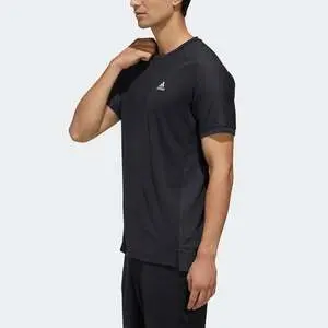 Adidas Logo Round Neck Sports Short Sleeve Black T-shirt - Default Color