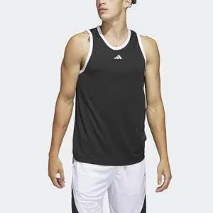 Adidas Legends Basketball 3-stripes Tank Top - Black/white