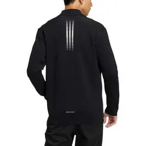 Adidas Logo Back Printing Stripe Zipper Jacket