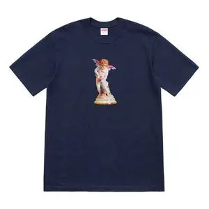 Supreme Ss19 Cupid Tee Navy Angel Printing Short Sleeve Navy - Blue