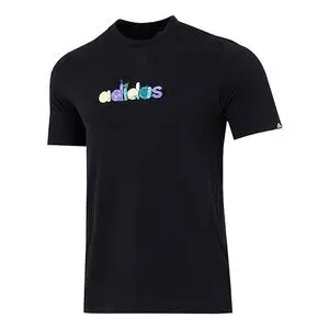 Adidas Sports Training Short Sleeve Black T-shirt - Multi-color