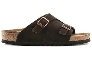 BIRKENSTOCK Zrich Soft Footbed Suede Leather Sandals - Mocha