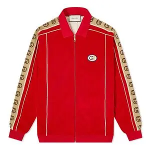 Gucci Velour Taped Oversized Track Jacket