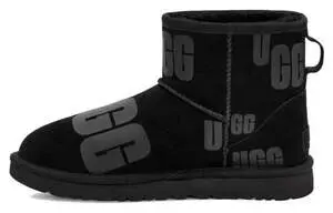 UGG Classic Mini Scatter Graphic Boots - Black/gray