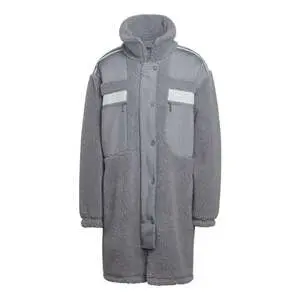 Adidas Elongated Polar Fleece Jacket - Grey