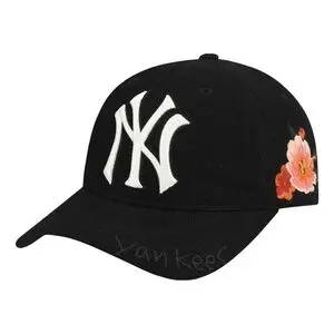 MLB Rose Pattern Baseball Cap - Black