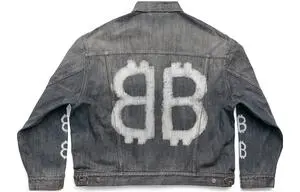 Balenciaga Crypto Large Fit Jacket - Light Blue