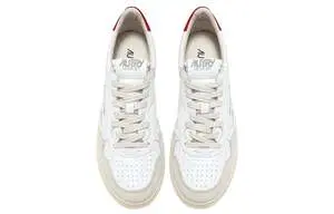 AUTRY Medalist Low Top Sneakers - White/red/suede