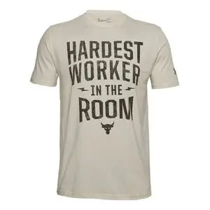Under Armour Letter Printing Johnson Training Sports Male - White