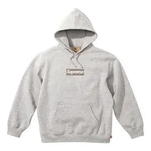 Supreme Supreme X Burberry Box Logo Hooded Sweatshirt Grey/white