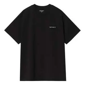 Carhartt Work In Progress Script Embroidery Short Sleeve T-shirt - Black