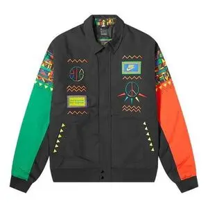 Nike Reissue Woven Jacket - Black/green/orange