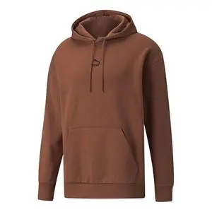 PUMA Classics Oversized Casual Sports Drawstring Hooded Long Sleeve Top