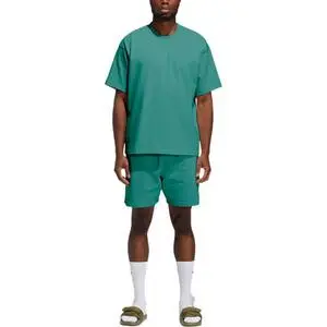 Adidas X Crossover Solid Color Round Neck Pullover Short Sleeve Couple Style Green - Multi-color