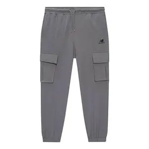 NEW BALANCE Logo Print Cargo Pants - Grey/black