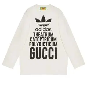 Gucci X Adidas Oversized Cotton Jersey Long Sleeve T-shirt