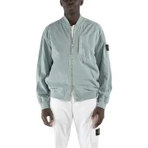 Stone Island Cupro Cotton Twill Bomber Jacket - Sky Blue