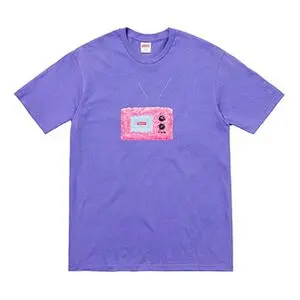 Supreme Ss18 Tv Tee Light Purple Printing Short Sleeve - Lavender