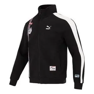 PUMA Team Badge Zipper Track Jacket - Black