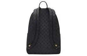 JORDAN Monogrammed Backpack With Gold Logo Detail - Black