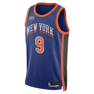 Nike Dri-fit Nba Swingman Jersey 2023/24 City Edition 'new York Knicks Rj Barrett - Blue/orange