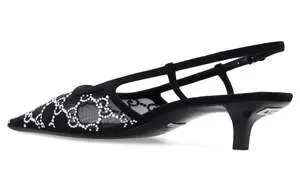 Gucci Slingback Pump With Embellished Detail