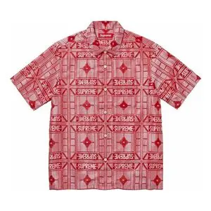 Supreme Tray Jacquard S/s Shirt - Red