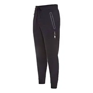 NEW BALANCE Stretch Graphic Logo Fortitech Fleece Track Pants Asia Sizing - Black