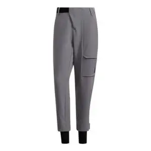 Adidas Solid Color Logo Printing Elastic Waistband Sports Pants/trousers/joggers Gray - Default Colorway