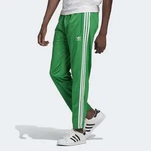 Adidas Originals Contrasting Colors Stripe Logo Elastic Waistband Straight Sports Pants/trousers/joggers Green - Default Color