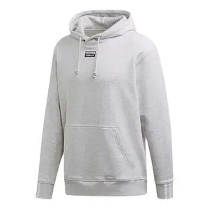 Adidas Originals Solid Color Hooded Pullover - Grey