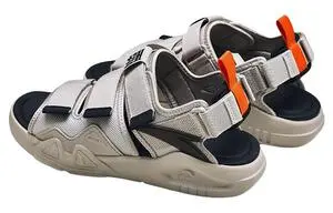 ANTA Adjustable Velcro Strap Sandals - Grey/black/red