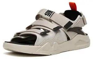 ANTA Adjustable Velcro Strap Sandals - Grey/black/red