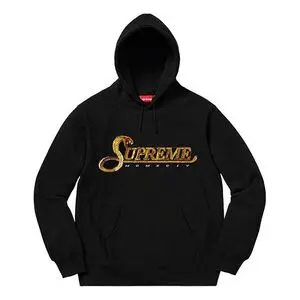 Supreme Sequin Viper Hooded Sweatshirt - Black