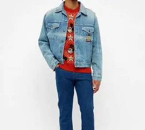 Gucci X Disney Mickey Mouse Pattern Crewneck Knitted Sweater For Orange