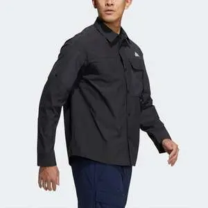 Adidas Casual Sports Solid Color Breathable Long Sleeves Shirt Black