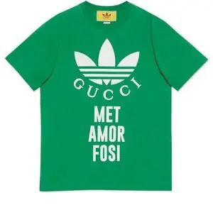 Gucci X Adidas Cotton Crewneck T-shirt 'green