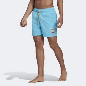 Adidas Originals Printed Ventilated Sports Shorts - Light Blue