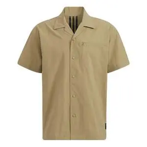 Adidas Originals Solid Color Sports Short Sleeve Shirt Khaki - Multi-color