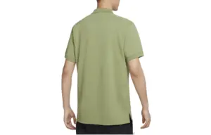 Nike Solid Color Logo Embroidered Short Sleeve Polo Shirt Green - Multi-color